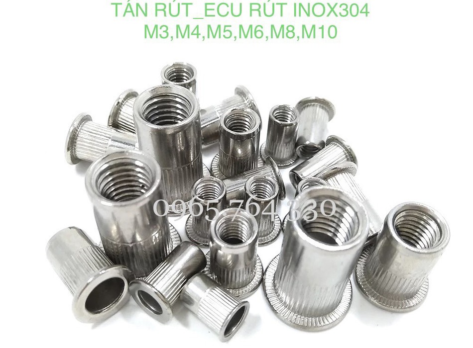 Tán Rút Ecu Rút Inox 304 M3 M4 M5 M6 M8 M10 32988805 | Rongbay.com