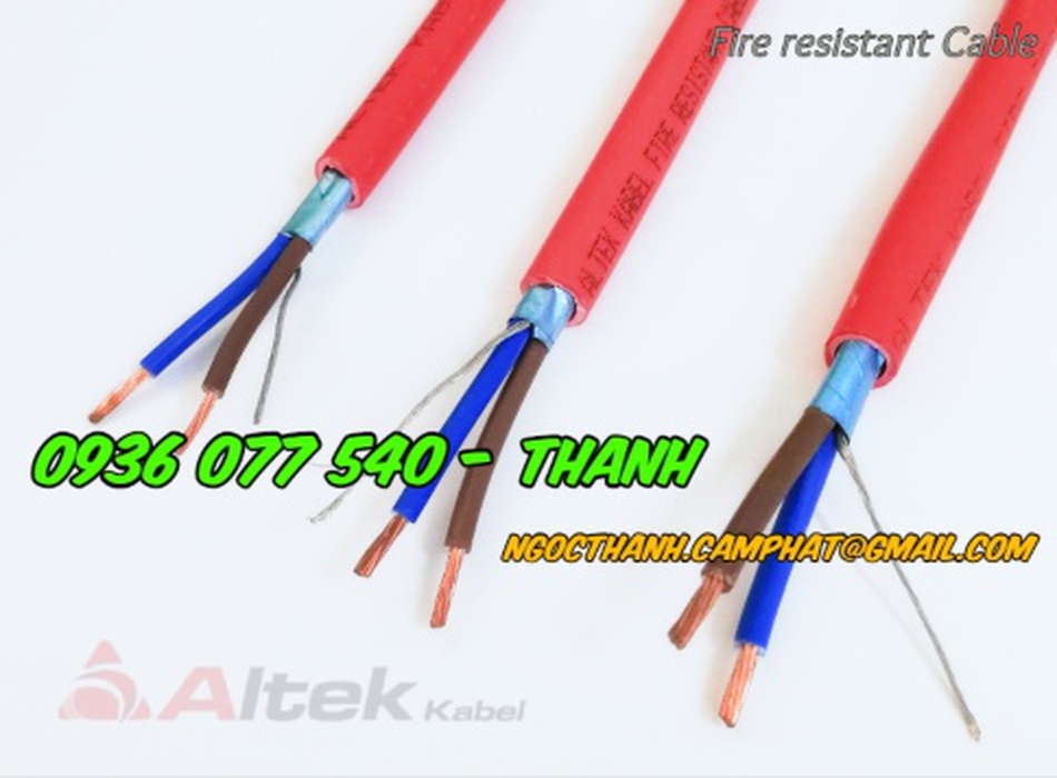 Cáp tín hiệu chống cháy 2x1.0 mm2 - Altek kabel - Fire resistant cable ...