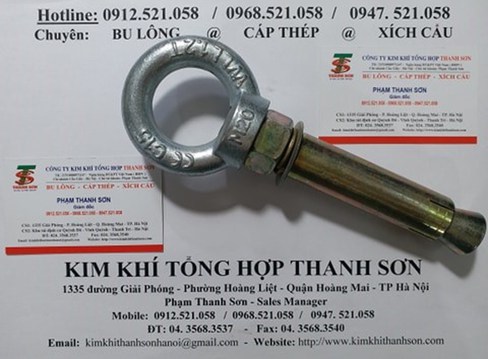 Cung ấp Nở mắt inox M10 x 80,nở mắt thép mạ M16 x 150,nở sắt móc tròn ...