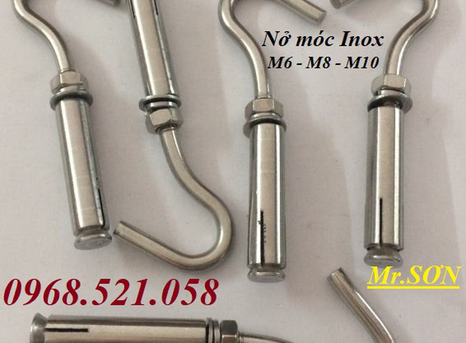 Cung ấp Nở mắt inox M10 x 80,nở mắt thép mạ M16 x 150,nở sắt móc tròn ...
